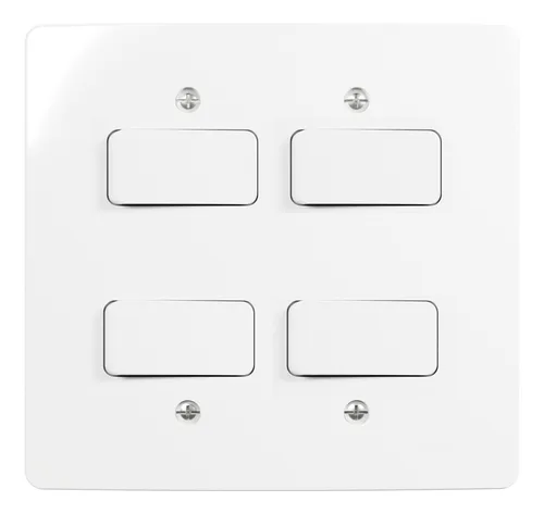 Conjunto 2 Interruptor Simples + 2 Paralelo Renova Margirius Cor Branco Conjunto 2 Interruptor Simples + 2 Paralelo Renova Margirius Cor Branco