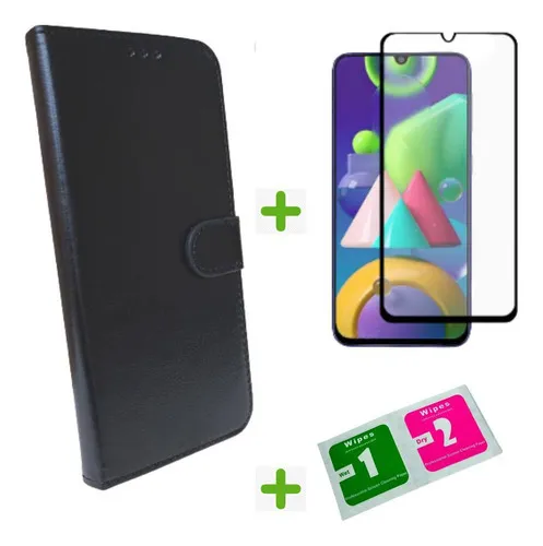 Funda Tipo Cartera Y Película De Vidrio 9d Para Galaxy A32 4g
