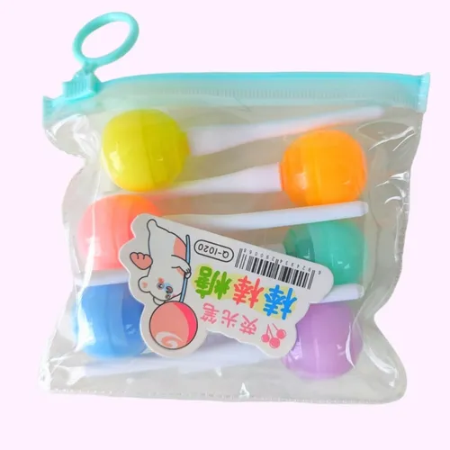 Kit Mini Marca Texto Pirulito Fofo Divertido Candy Colorido Kit Mini Marca Texto Pirulito Fofo Divertido Candy Colorido