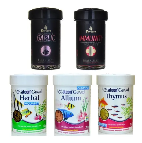 Kit Garlic 35g Imunnity 35g Thymus 20g Herbal 20g Allium 20g Frete Grátis