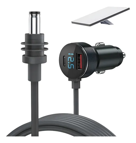 Cabo 12v/24v Carregador Carro Com Usb 2m Para Starlink Mini - Cinza-escuro | Frete grátis