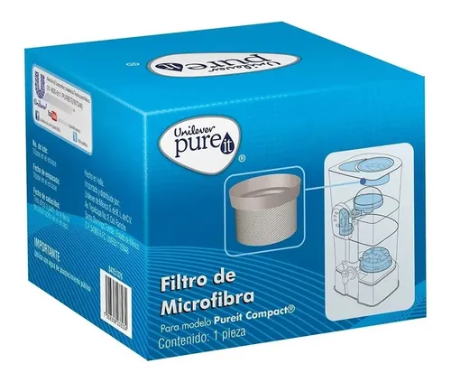 Filtro Microfibra Pure It Compact Purificador Agua 5 Litros Blanco ...