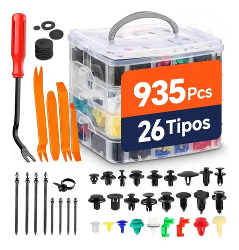 Kit De Grapas Automotrices De 935 Piezas Con Quitagrapas | MercadoLibre