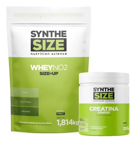 Kit Whey Protein No2 1 8kg Creatina Powder 300g Synthesize Frete Grátis