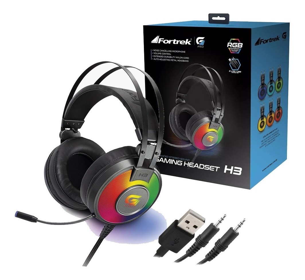 Fone Ouvido Headset Gamer Gaming Fortrek G Pro Led Rgb H3 P2 Frete Grátis