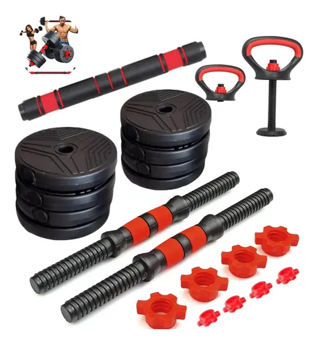 Kit De Halteres E Anilhas Ajustáveis Academia Fitness Treino | Frete grátis