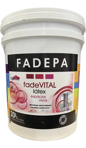 Látex Fadepa Acrílico Color Ext-int Lavable 10 Litros Látex Fadepa Acrílico Color Ext-int Lavable 10 Litros