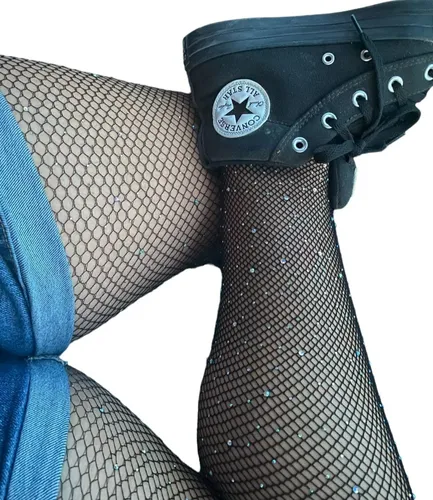 Pantimedias Brillosas Sexys Glitter Con Piedras Resistentes Cuotas
