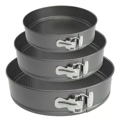 Kit 3 Formas Para Bolo Torta Fundo Removível Antiaderente | MercadoLivre Kit 3 Formas Para Bolo Torta Fundo Removível Antiaderente | MercadoLivre