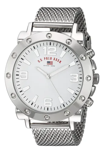 Vea U.s. Polo Assn. Cuarzo Analógico Plateado Para Hombre Us | Meses sin interés