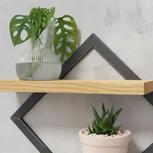 Quadro Decorativo Com Prateleira Dupla Nicho Moldura Luxo | MercadoLivre