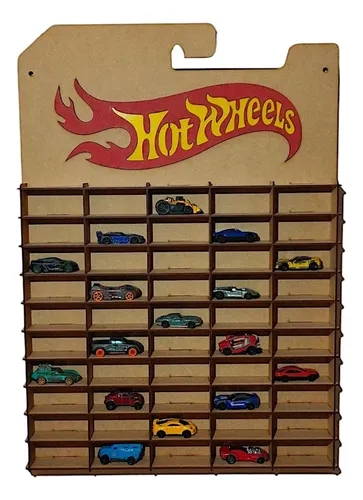 Exhibidor Repisa Con Logo Pintado Para Hot Wheels 50 Pzs Meses Sin