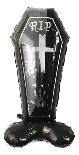 Globo Lápida Tumba Rip Halloween Con Base Metalizado Gigante Globo Lápida Tumba Rip Halloween Con Base Metalizado Gigante