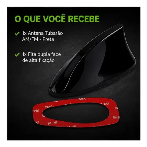 Antena Teto Tubarão Funcional Rádio Vw Polo 2004 Preto | Parcelamento ...