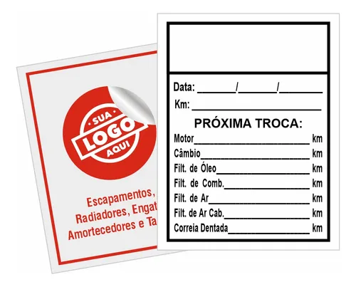 Etiqueta Adesiva Troca De Óleo Personalizada - 500 | Frete grátis Etiqueta Adesiva Troca De Óleo Personalizada - 500 | Frete grátis