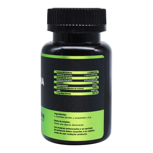 L-Carnitina 500 Mg 30 Cápsulas High Power | Meses sin intereses L-Carnitina 500 Mg 30 Cápsulas High Power | Meses sin intereses