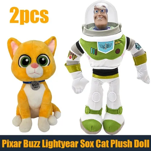 Paquete De 2 Gatos De Peluche Pixar Buzz Lightyear Sox Toy Meses
