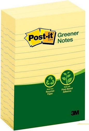 Greener Notes 4 X 6 Pulgadas 5 Blocs Las Notas Adhes Cuotas Sin