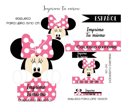 Kit Imprimible Etiquetas Escolares Minnie Mouse Kit Imprimible Etiquetas Escolares Minnie Mouse