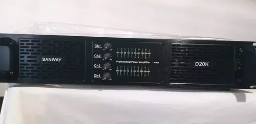 Amplificador Sanway 4 Canales D20k 220volts Negro Envío Gratis
