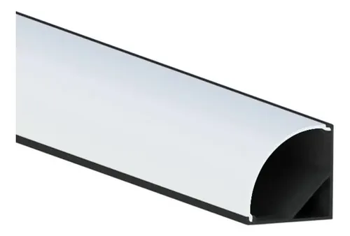 Perfil De Canto Barra 2m Preto 45° Sobrepor Para Fita Led ...