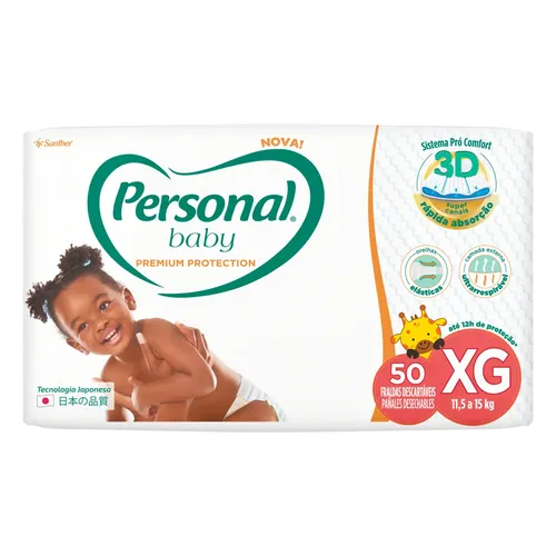 Fraldas Personal Baby Premium Protection XG | Frete grátis Fraldas Personal Baby Premium Protection XG | Frete grátis