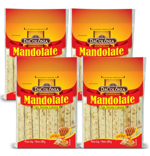 4 Pacotes De Mandolate Colonial 240g - Dacolônia | MercadoLivre 4 Pacotes De Mandolate Colonial 240g - Dacolônia | MercadoLivre