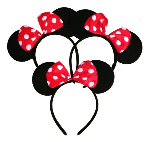 12 Diademas Mimi And Mickey Mouse Orejas Fiesta Batucada Boda
