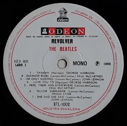 Lp The Beatles Revolver Mono 1966 White Label Central Remark | MercadoLivre