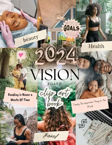 Libro 2024 Vision Board Clip Art Book For Women Design You Cuotas