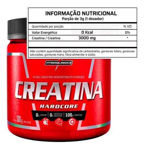 Creatina Integralmédica 100 Pura Monohidratada 300g Original