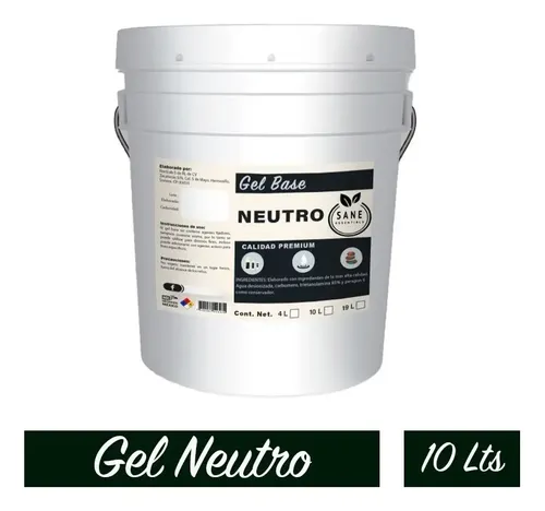 Gel Neutro Base Corporal Sin Aroma 10 Kilos Calidad Premium Tipo De ...