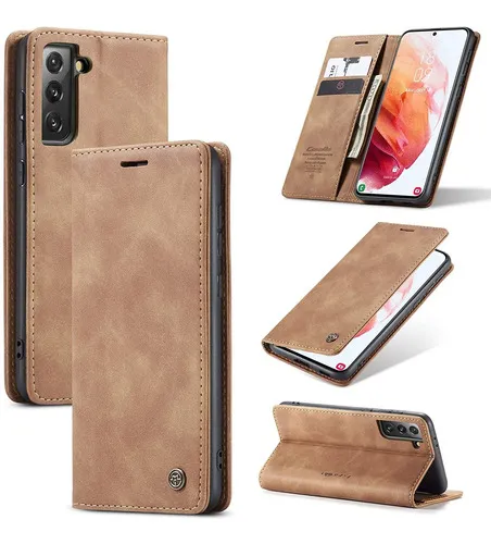 Funda De Piel Con Tapa Para Galaxy S21 S21 Plus E Ultra Wallet Color