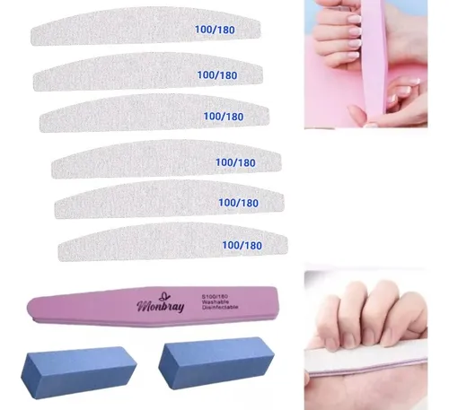 Set De 6 Limas Para Manicure Pedicure Uña Spongie Mercadolibre