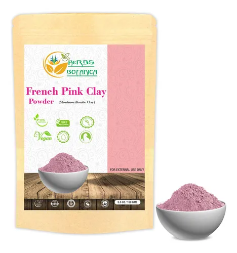 Argila Em Pó Herbs Botanica French Pink Argil/rose Clay 150g | Frete grátis