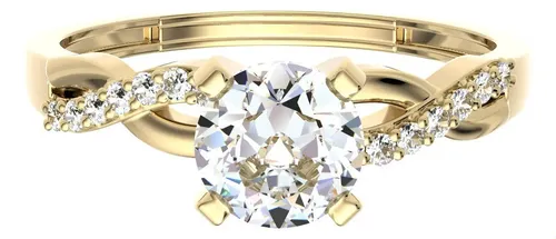 Anillo De Compromiso Oro Solido 10k Kilates Joyas Elena. | Meses sin ...
