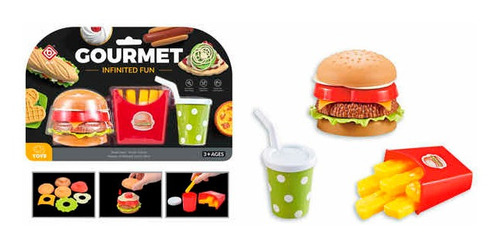 Juego De Comida Con Hamburguesa Papas Fritas Y Refresco Cuotas Sin Interés