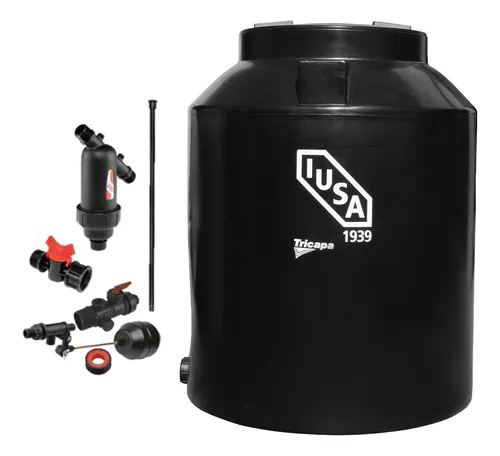 Tinaco Tricapa Iusa 450 L Negro Con Accesorios Mercadolibre