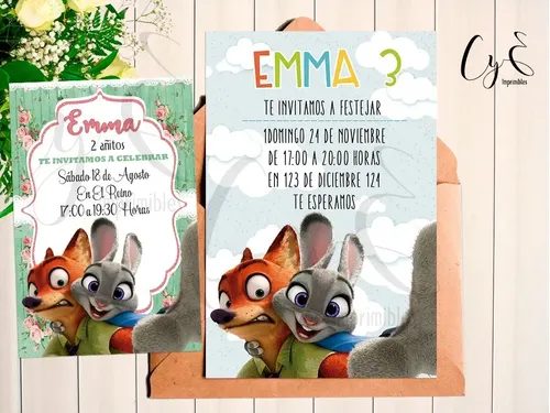 Invitaciones De Zootopia Para Imprimir Zootopia Kit Cumpleaños