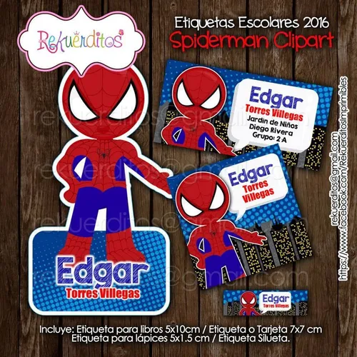 Kit Etiquetas Imprimibles Spiderman Hombre Araña | Meses sin interés Kit Etiquetas Imprimibles Spiderman Hombre Araña | Meses sin interés