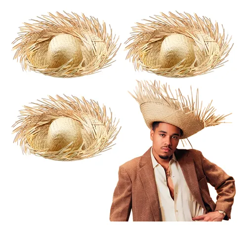 Sombrero Palma Paja Tejido Pava Tradicional Puerto Rico 3pzs | MercadoLibre