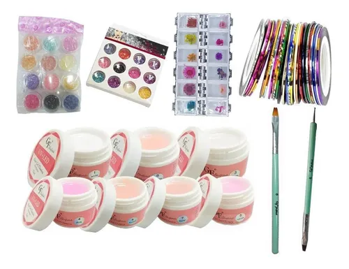 Kit Flores Secas Pedras Madrepérola Encapsulamento Unhas Gel Mercadolivre