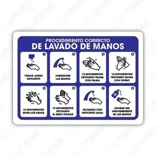 Señalamiento Procedimiento Lavado De Manos 25x35 en venta en Ecatepec ... Señalamiento Procedimiento Lavado De Manos 25x35 en venta en Ecatepec ...