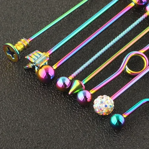 Industrial Barbell Pendiente Cartílago Cuerpo Piercing | MercadoLibre