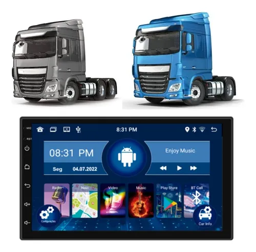 Multimidia Caminhao Daf Bluetooth, Wifi E Gps Android E Ios | Parcelamento sem juros