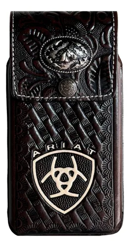 Funda Porta Celular Vaquera Tipo Ariat 100% Cuero Uso Rudo | Envío gratis