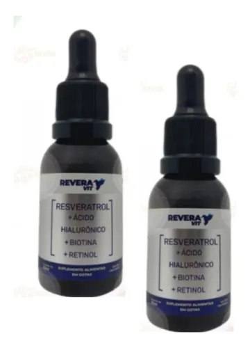 2 Reveravit Americano Resveratrol Ácido Hialurônico Verisol