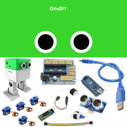 Kit Completo Robô Bípede Otto R4 Arduíno Nano Bluetooth 3d | MEKANUS ... Kit Completo Robô Bípede Otto R4 Arduíno Nano Bluetooth 3d | MEKANUS ...