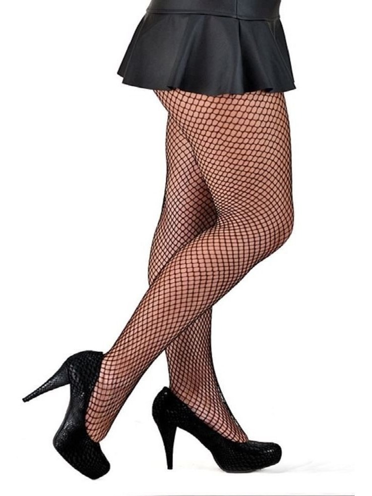Meia Calça Arrastão Sexy Preta Festa Trama Aberta Furadinha Mercadolivre