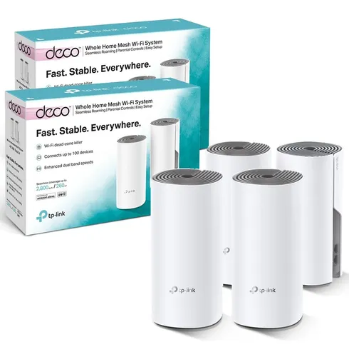 Router Access Point Tp Link Deco E4 Mesh Wi Fi X 4 Unidades Router Access Point Tp Link Deco E4 Mesh Wi Fi X 4 Unidades